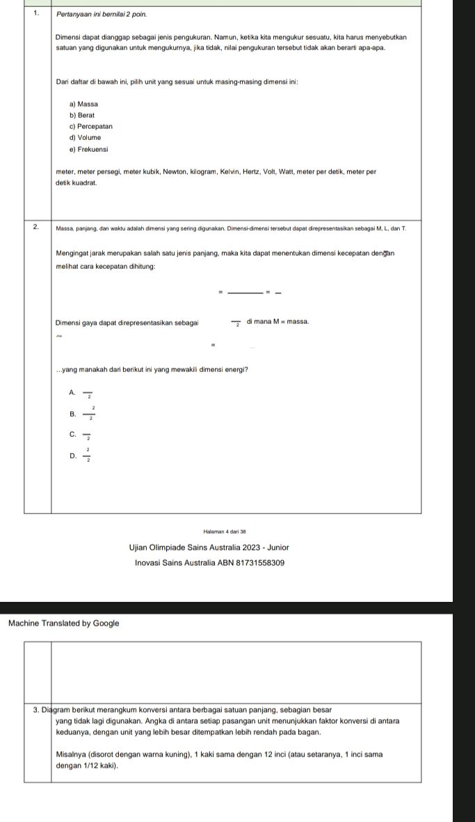 1. Dari daftar di bawah ini, pilih unit | StudyX