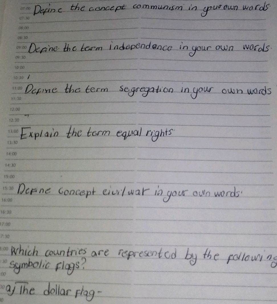 Define the concept communism in your own | StudyX