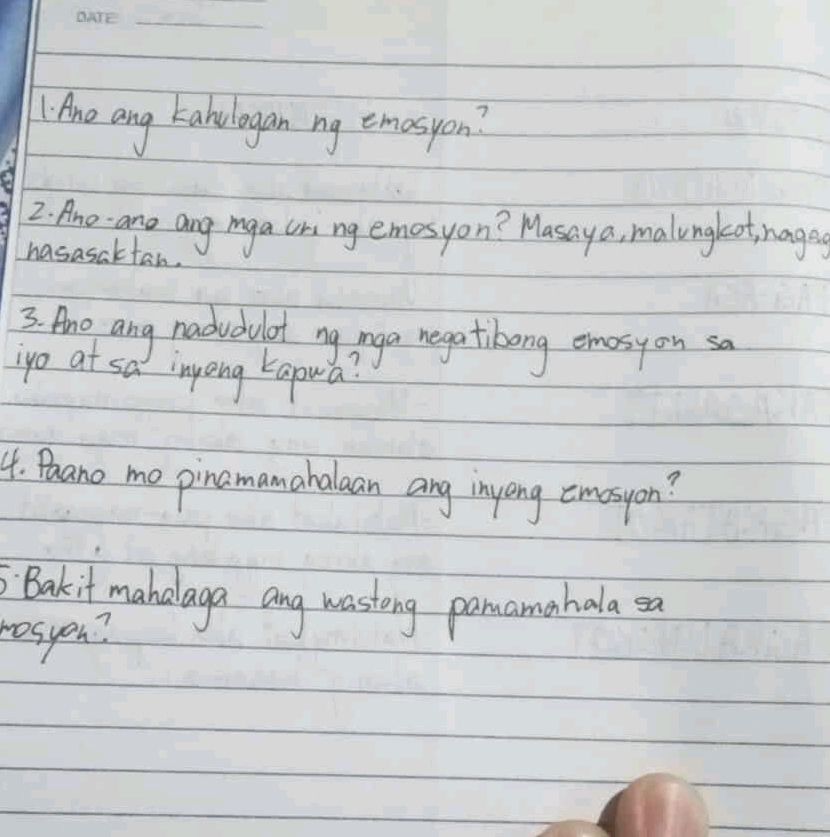 1. Ano ang kahulogan ng emosyon? 2. Ano-ano | StudyX