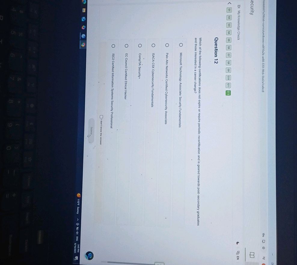 Question 12 Which of the following | StudyX