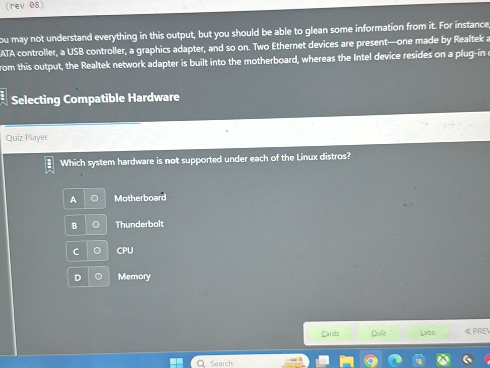 Which system hardware is not supported under