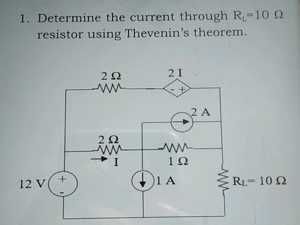1. Determine the current through R₁=10 Ω | StudyX