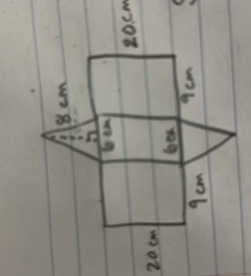 The image shows a net of a 3D shape. The net | StudyX