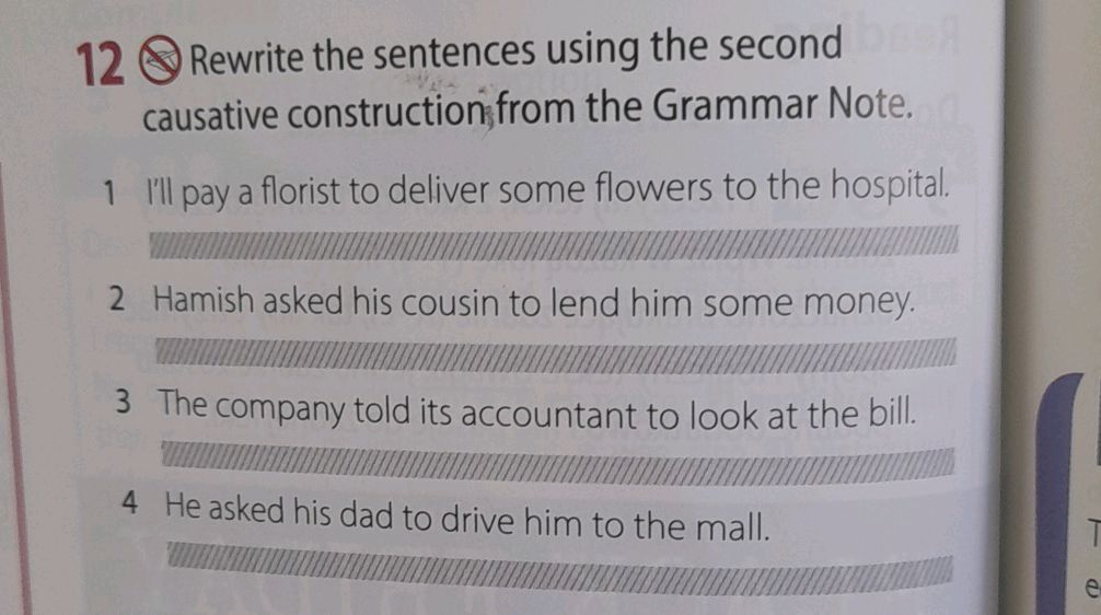 12 Rewrite the sentences using the second | StudyX