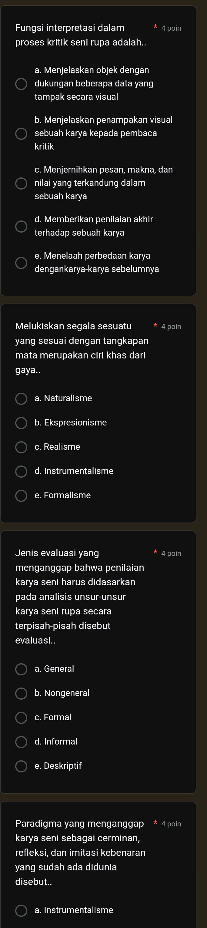 Fungsi interpretasi dalam proses kritik seni | StudyX