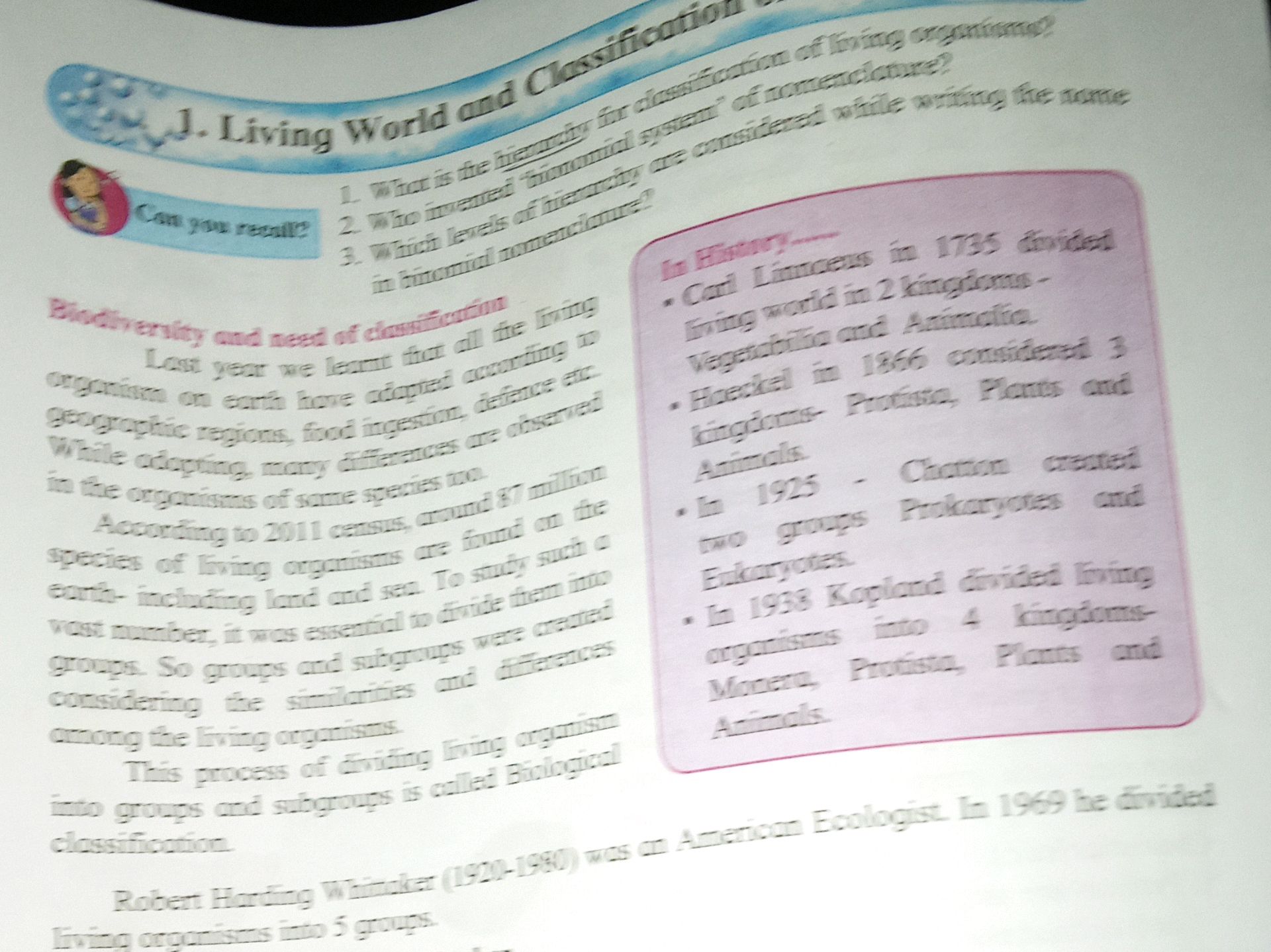 1. What is the hierarchy for classification | StudyX