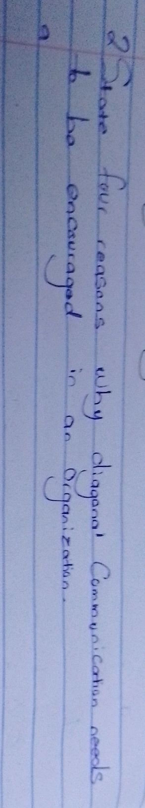 2 State four reasons why diagonal | StudyX