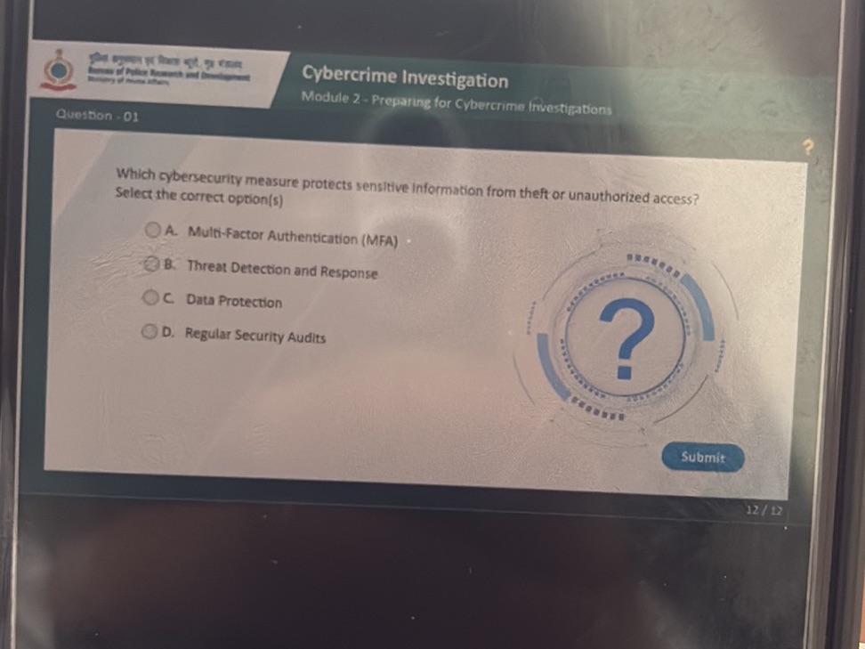 Which cybersecurity measure protects | StudyX
