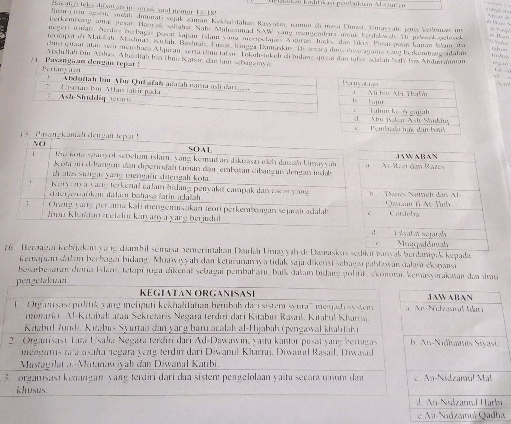 14. Pasangkan dengan tepat! 1. Abdullah bin | StudyX