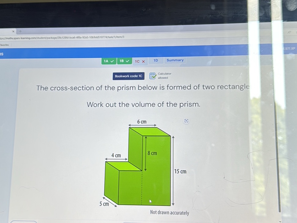 The cross-section of the prism below is | StudyX