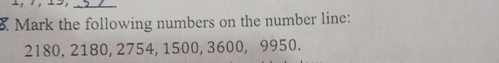 Mark the following numbers on the number | StudyX
