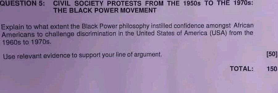 QUESTION 5: CIVIL SOCIETY PROTESTS FROM THE | StudyX