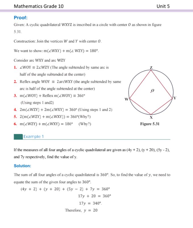Given: A cyclic quadrilateral WXYZ is | StudyX