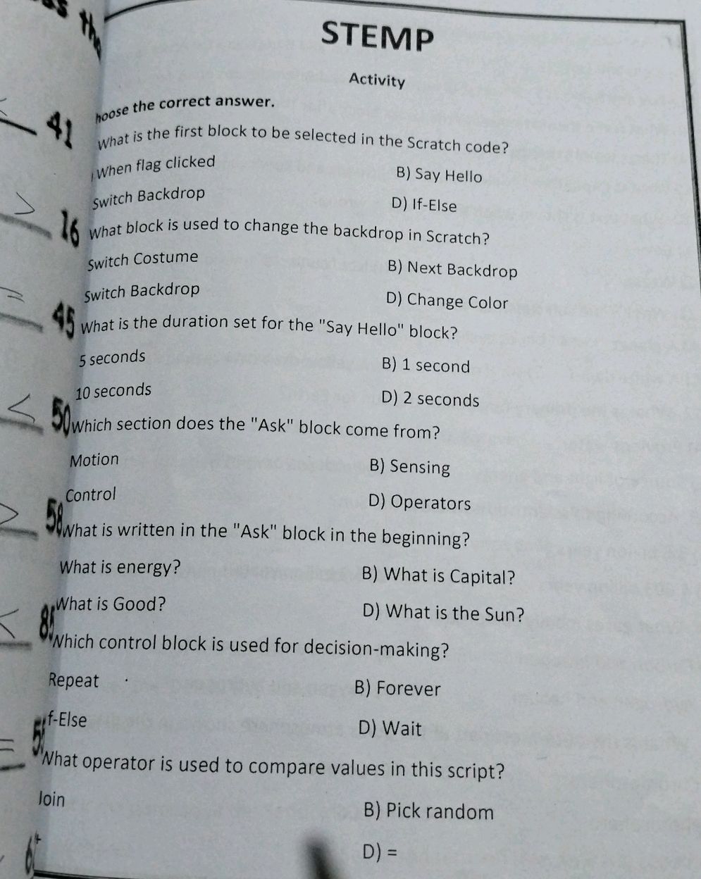 What is the first block to be selected in | StudyX