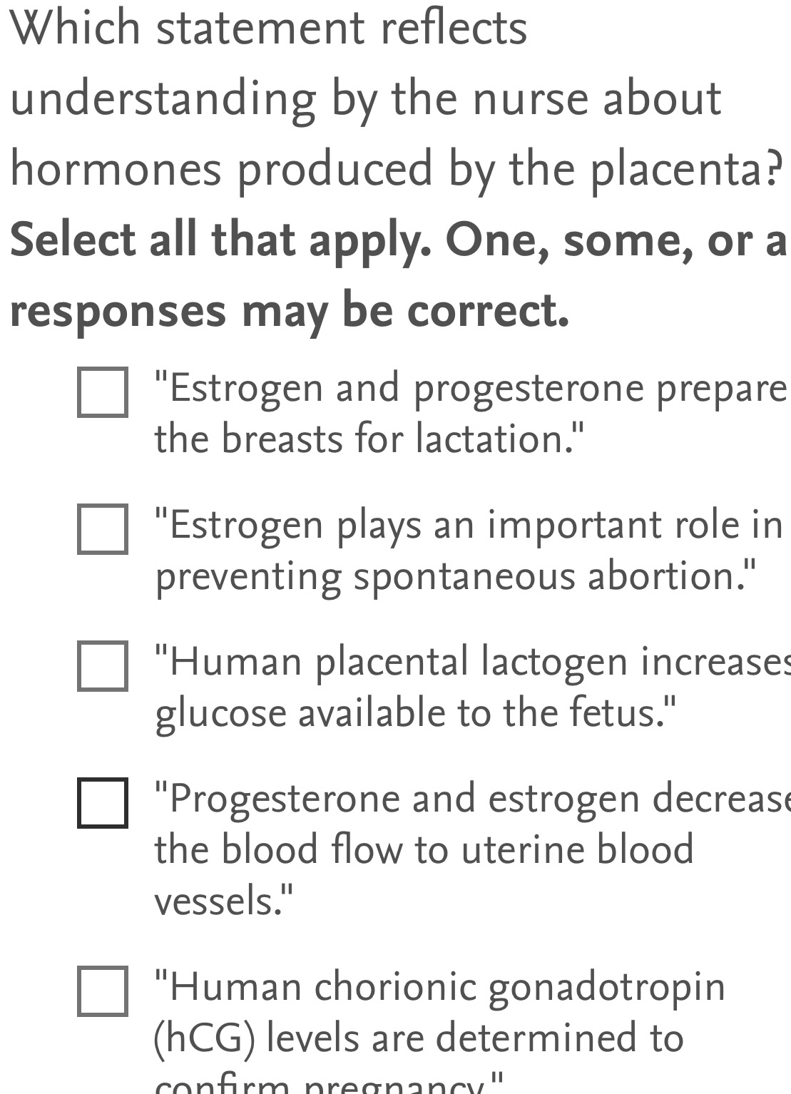 Which statement reflects understanding by | StudyX