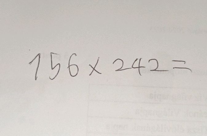 Multiplication problem: 156 x 242 | StudyX