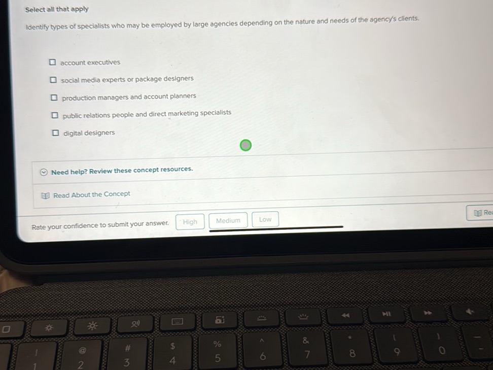 Select all that apply Identify types of | StudyX