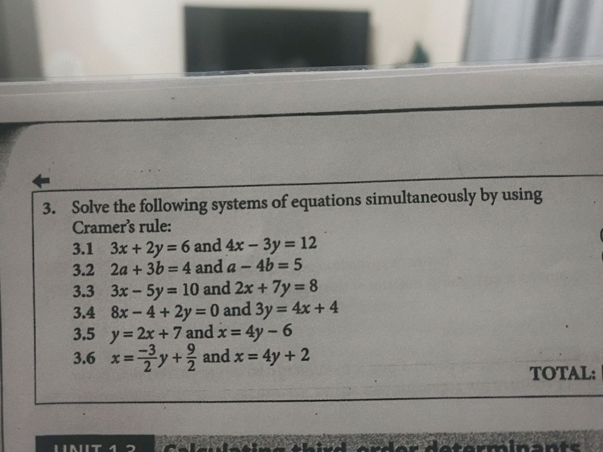 3. Solve the following systems of equations | StudyX