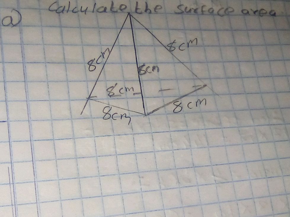Calculate the surface area. The image | StudyX