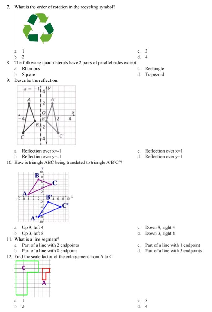 7. What is the order of rotation in the | StudyX