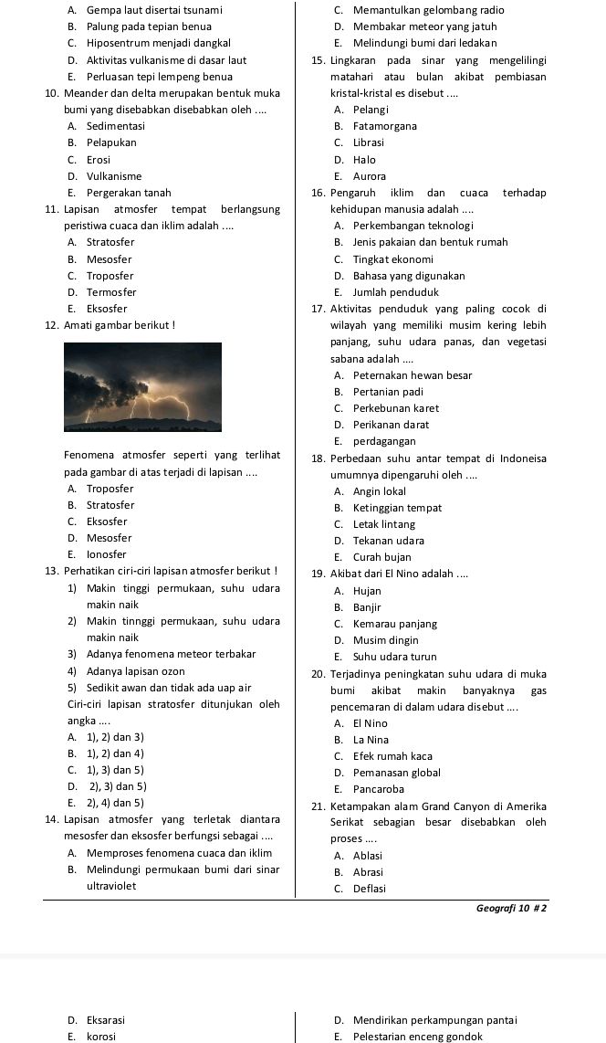 10. Meander dan delta merupakan bentuk muka | StudyX