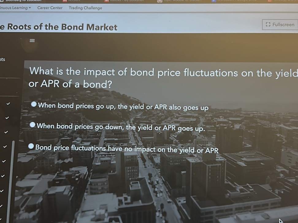 What is the impact of bond price | StudyX