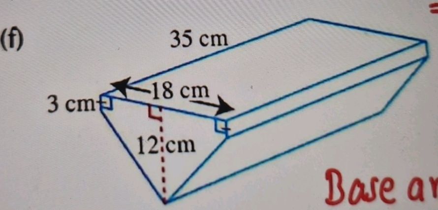 The image shows a 3D shape. The dimensions | StudyX