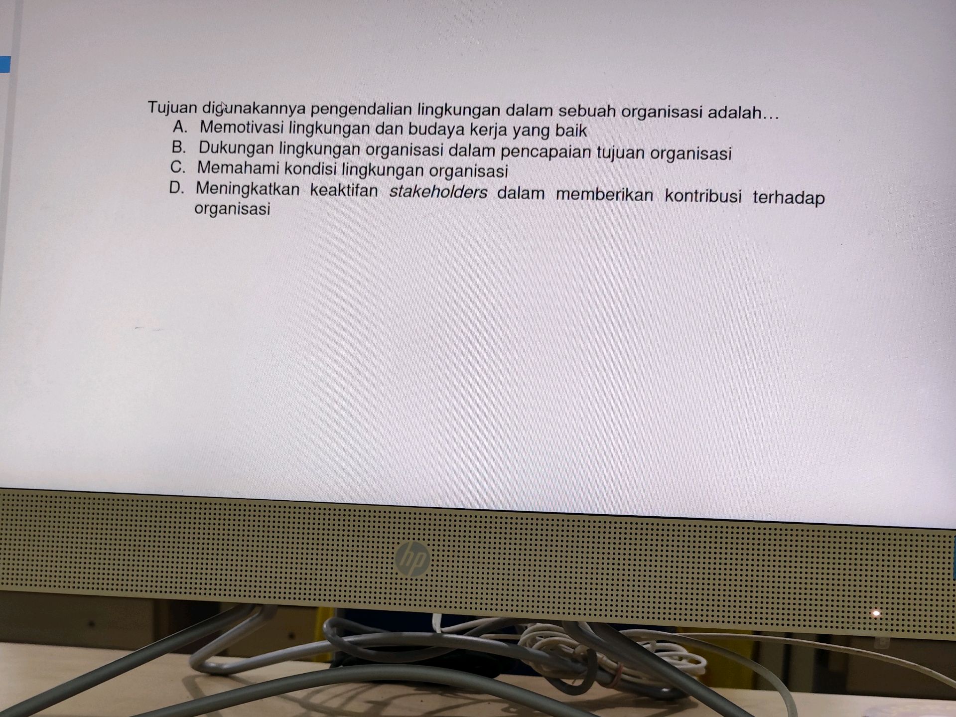 Tujuan digunakannya pengendalian lingkungan | StudyX