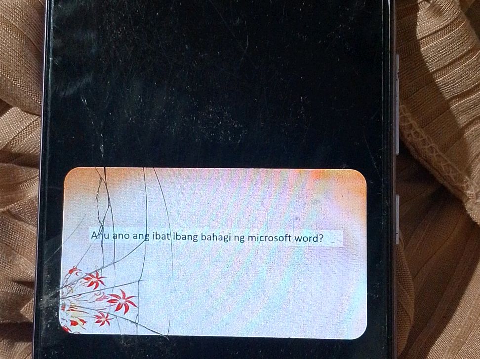 Anu ano ang iba't ibang bahagi ng microsoft | StudyX