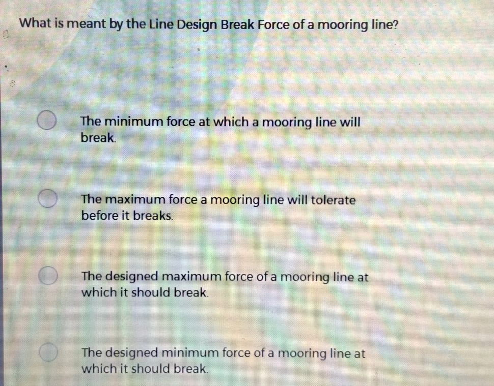 What is meant by the Line Design Break Force | StudyX