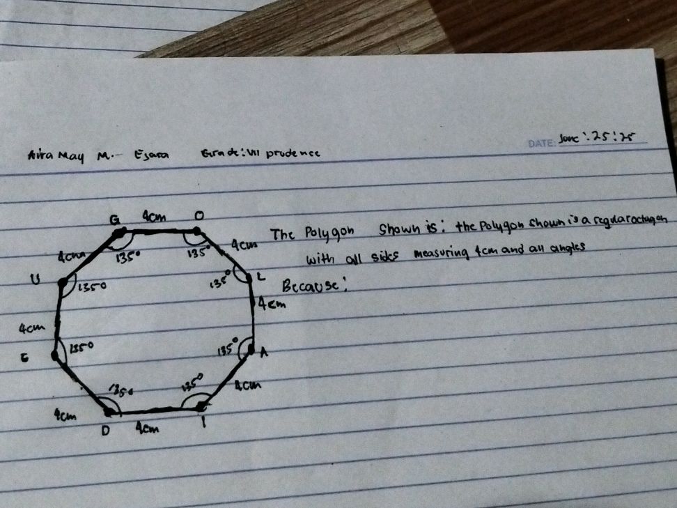 The Polygon shown is: the Polygon shown is a | StudyX