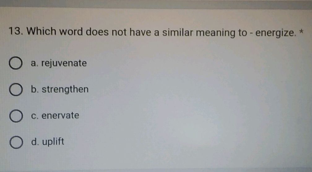 13. Which word does not have a similar | StudyX