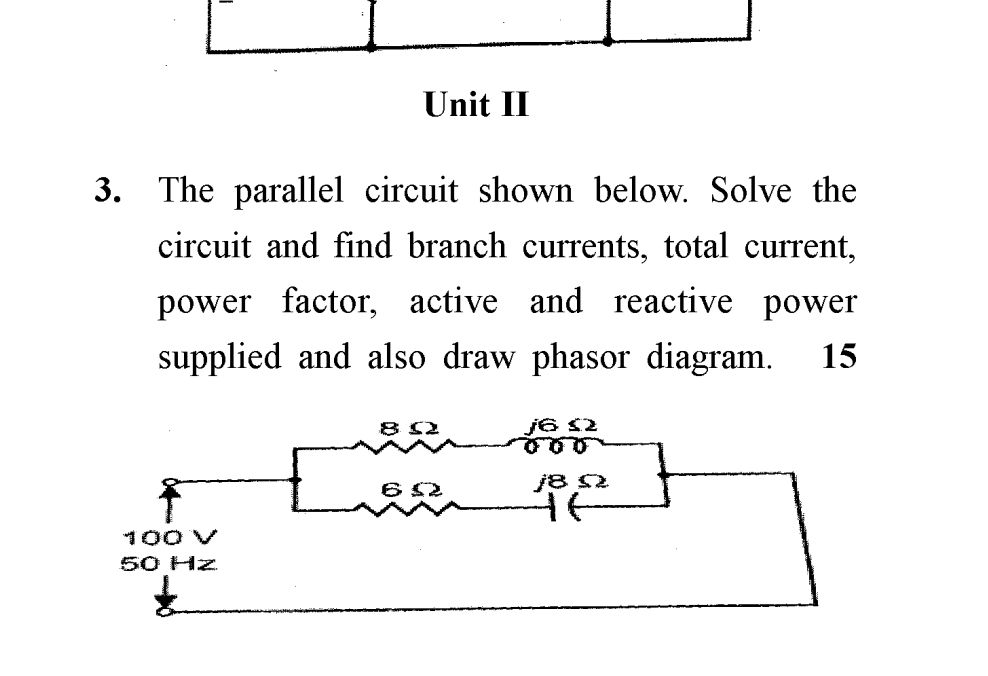 3. The parallel circuit shown below. Solve | StudyX