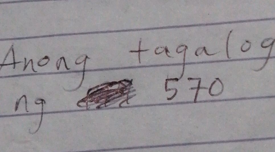 Ano ang Tagalog ng 570? | StudyX