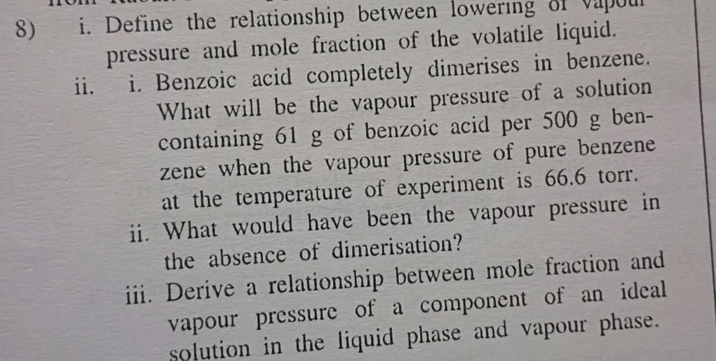 8) i. Define the relationship between | StudyX