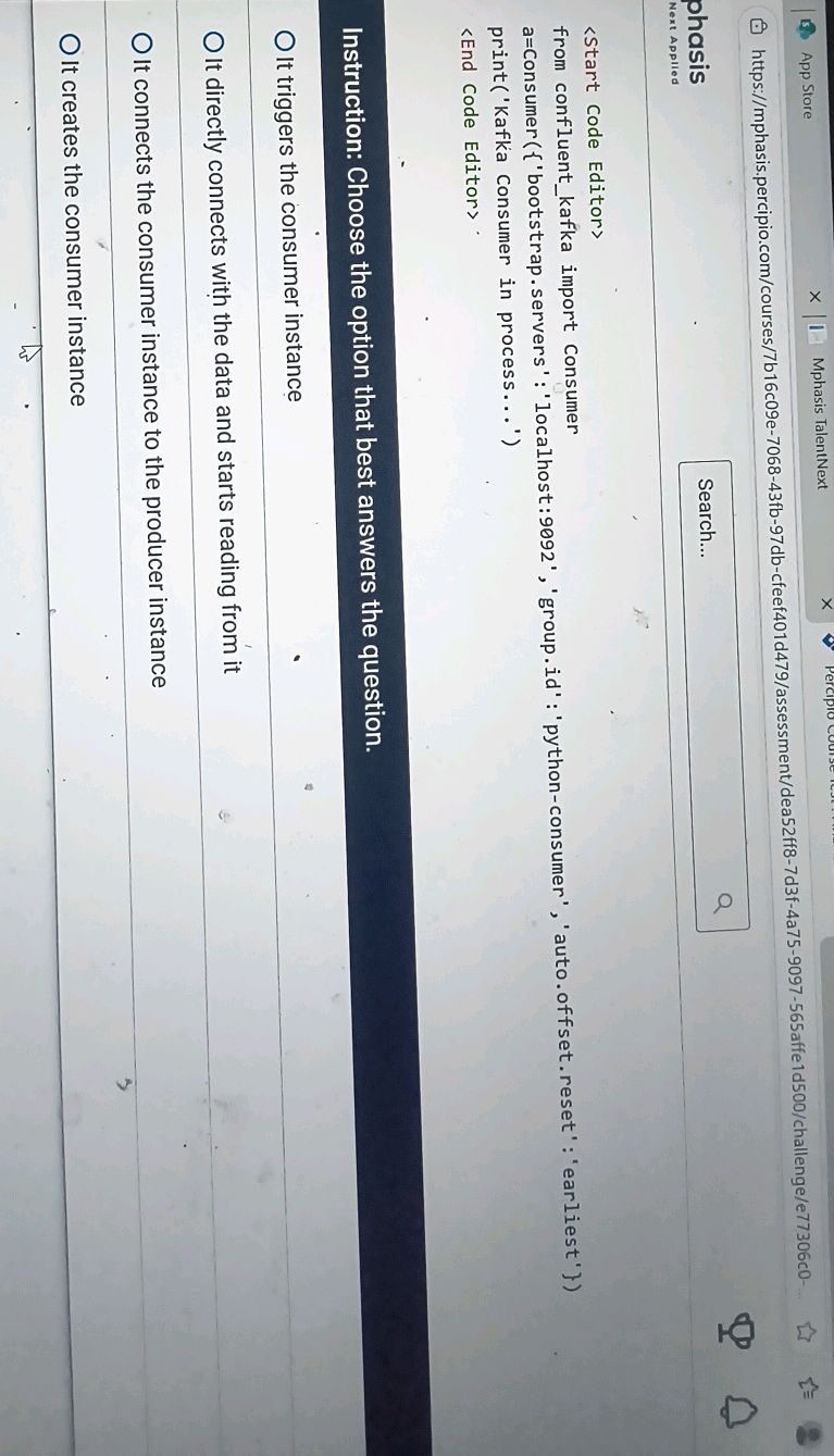 Instruction: Choose the option that best | StudyX