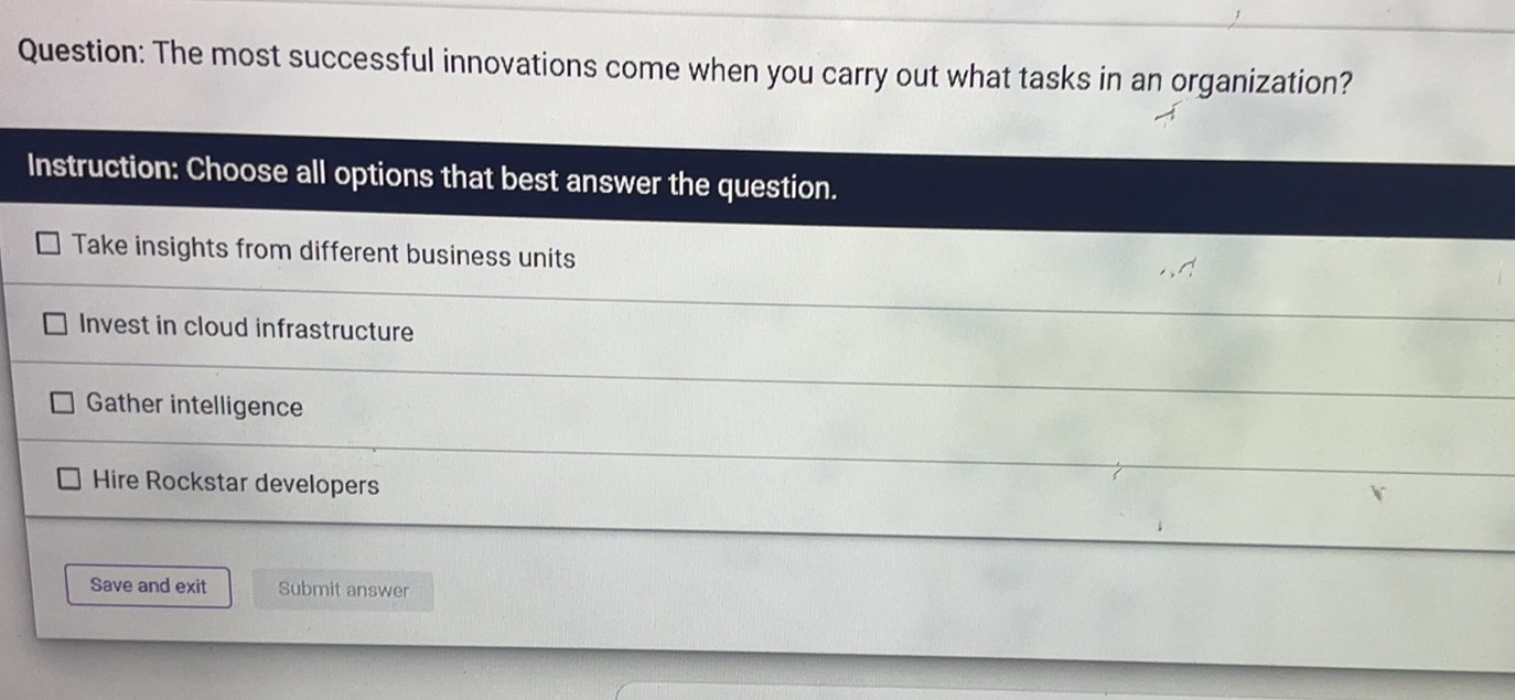 Question: The most successful innovations | StudyX