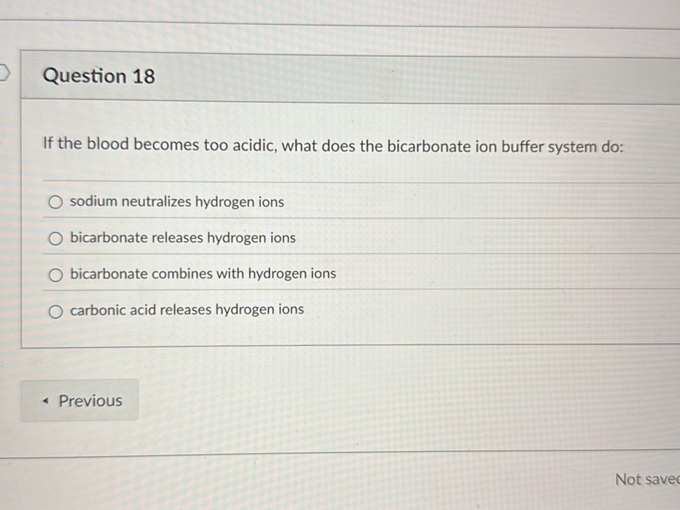 Question 18 If the blood becomes too | StudyX