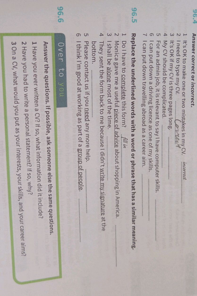 Answer correct or incorrect. 1 It's OK to | StudyX