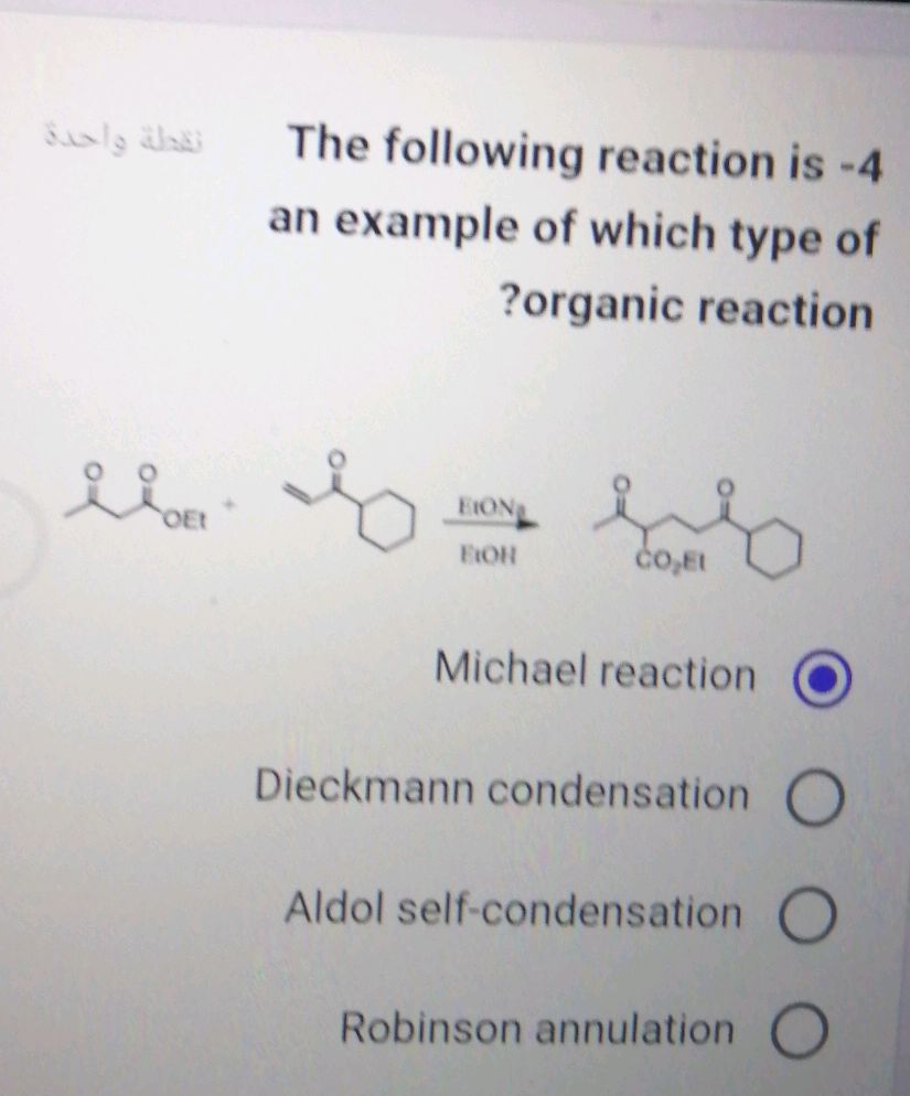 The following reaction is an example of | StudyX