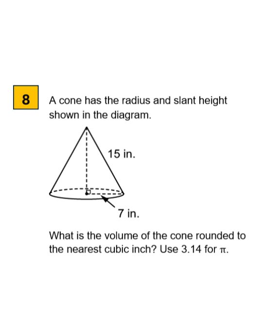 A cone has the radius and slant height shown | StudyX