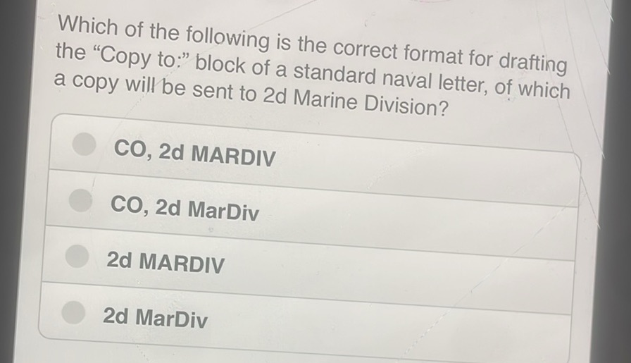 Which of the following is the correct format | StudyX