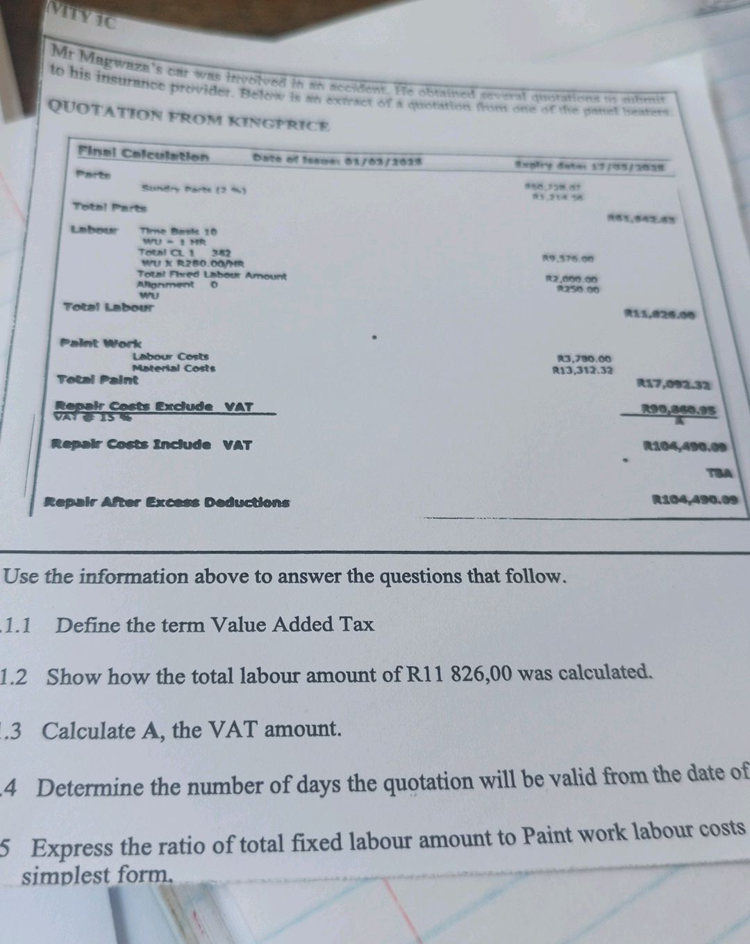 Use the information above to answer the | StudyX