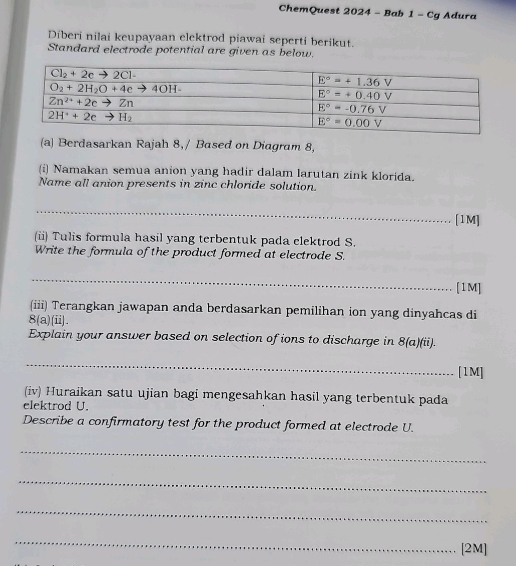 (a) Berdasarkan Rajah 8,/ Based on Diagram | StudyX