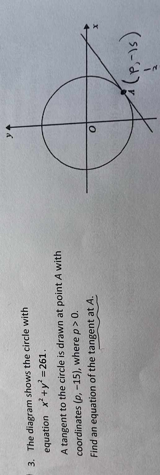 3. The diagram shows the circle with | StudyX