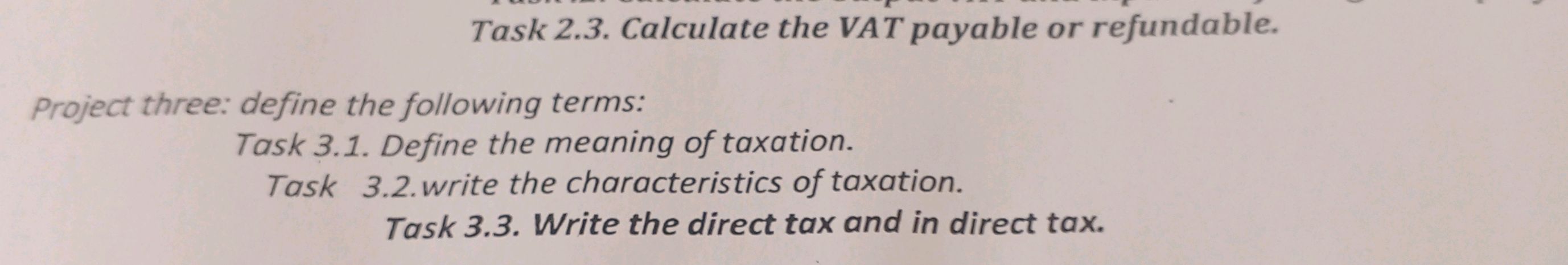 Task 2.3. Calculate the VAT payable or | StudyX