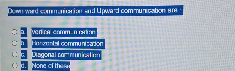 Down ward communication and Upward | StudyX