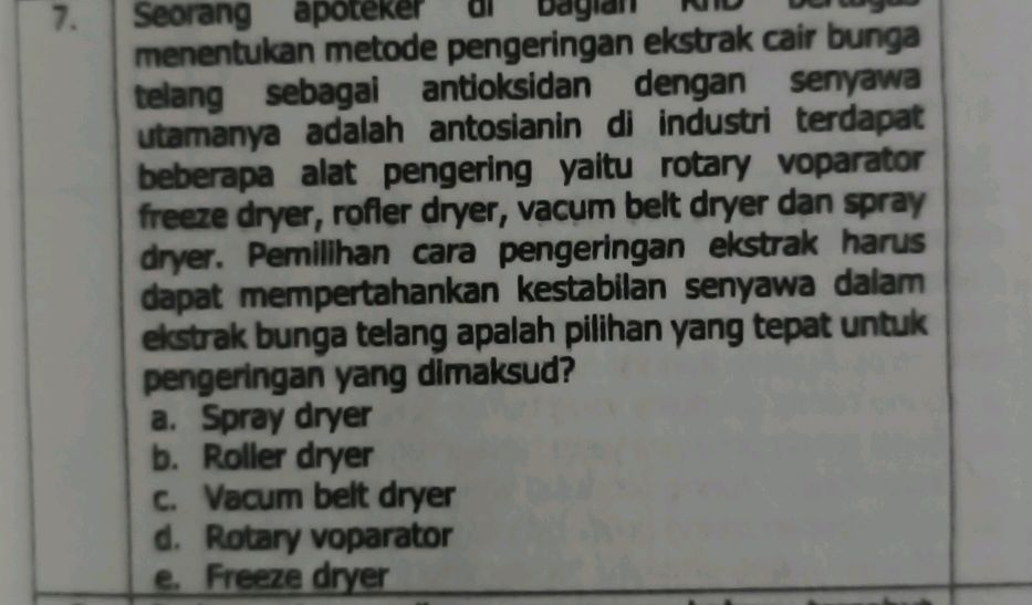 7. Seorang apoteker menentukan metode | StudyX