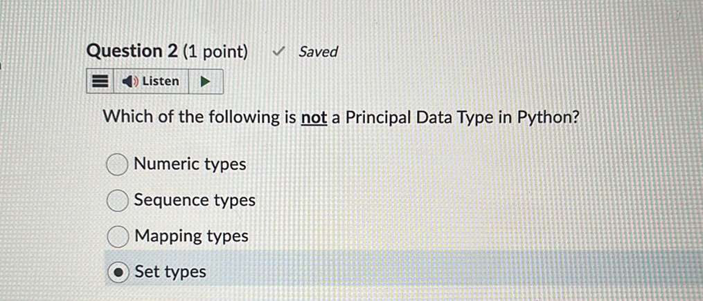 Which of the following is not a Principal | StudyX