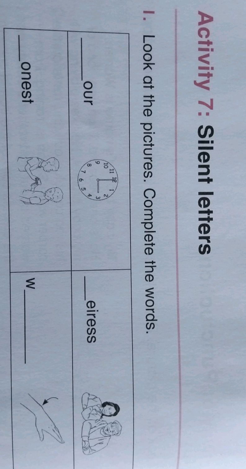 1. Look at the pictures. Complete the words. | StudyX